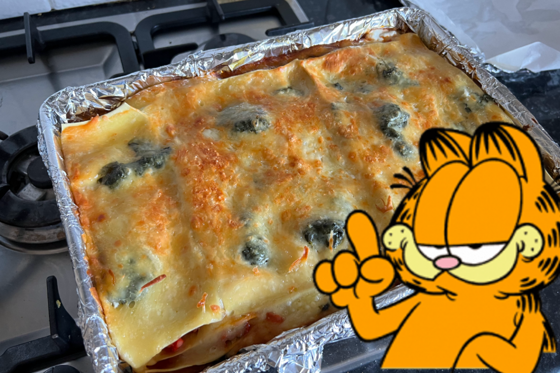 A Vegetarian Lasagna Recipe that Garfield Approve – A Place to Hang ...